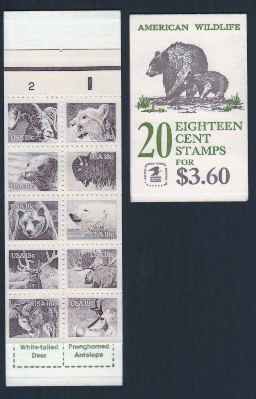 US Scott # BK137 20 Cent USPS American Wildlife Unexploded Booklets MNH ...