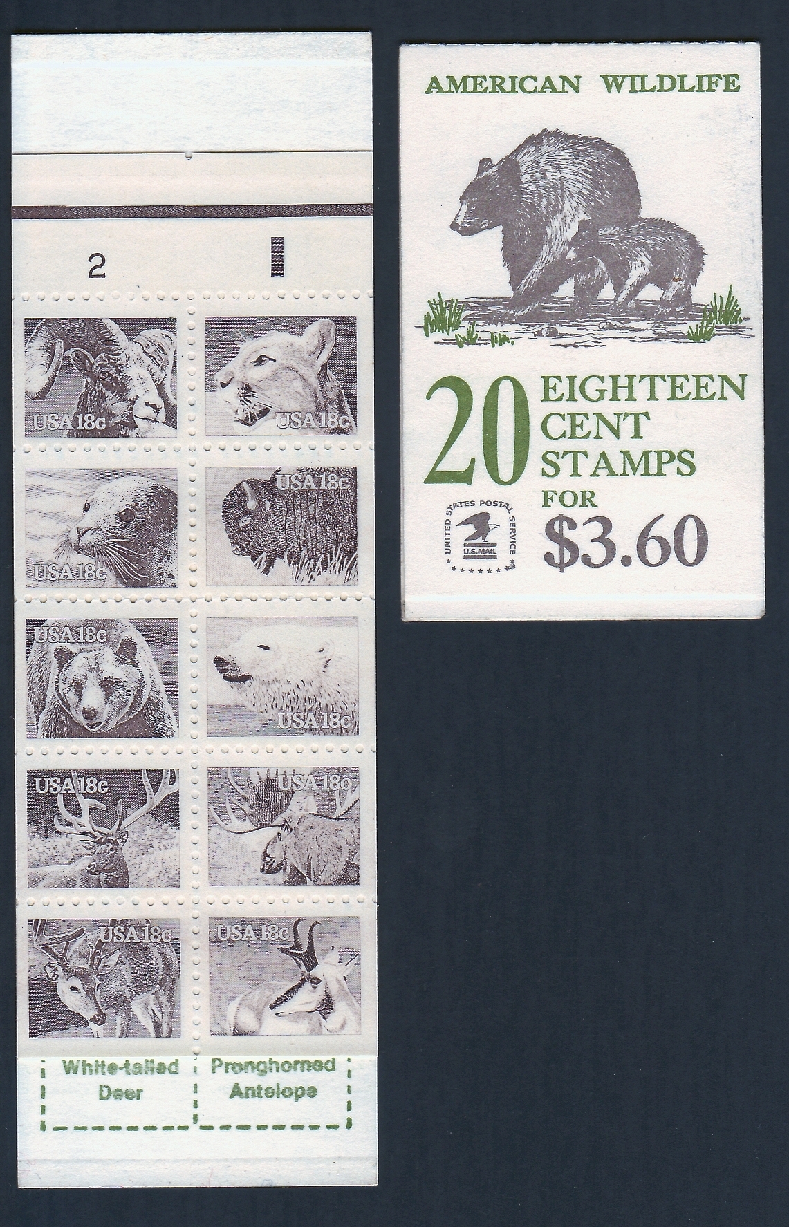 US Scott # BK137 20 Cent USPS American Wildlife Unexploded Booklets MNH ...