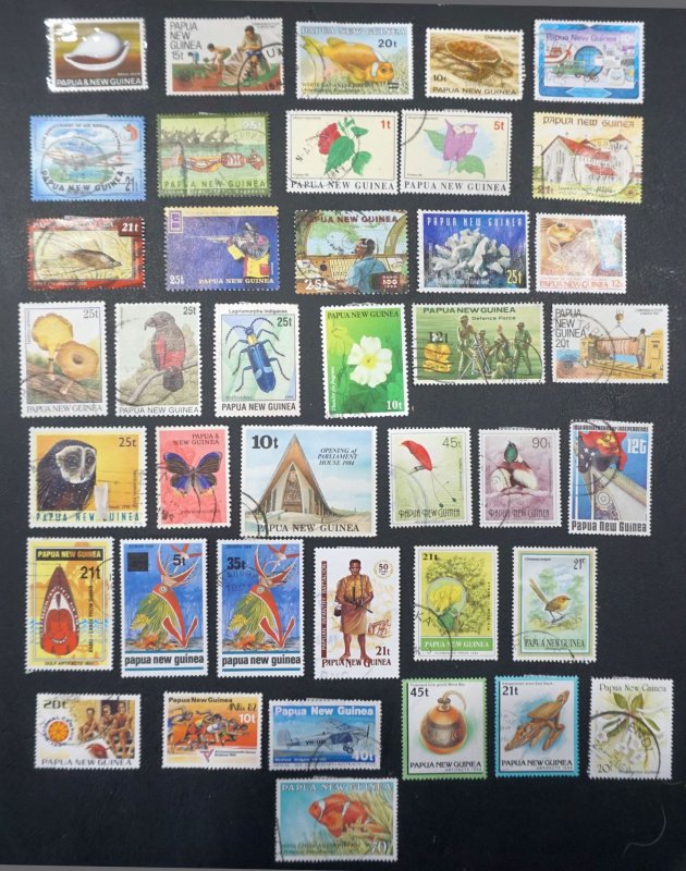 PAPUA NEW GUINEE Lot of 40 different stamps Used & MH | Australia ...