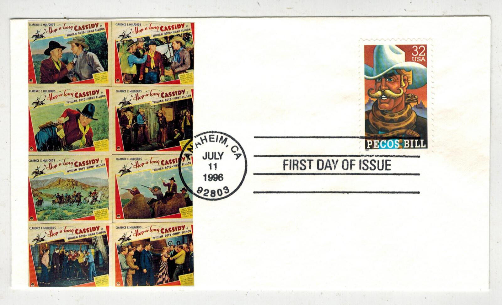 Pecos Bill Cowboy Folk Hero 3086 Rare Applique HOP a Long Cassidy ...