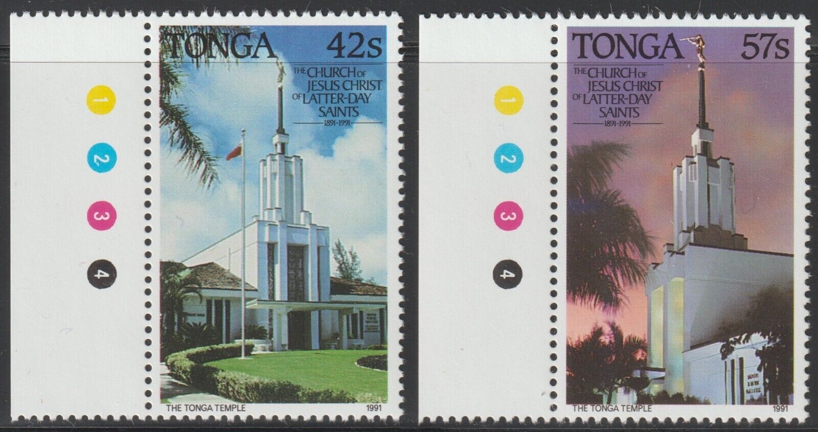 EDSROOM-16494 Tonga 776-777 MNH 1991 Complete Mormon Church | Australia ...