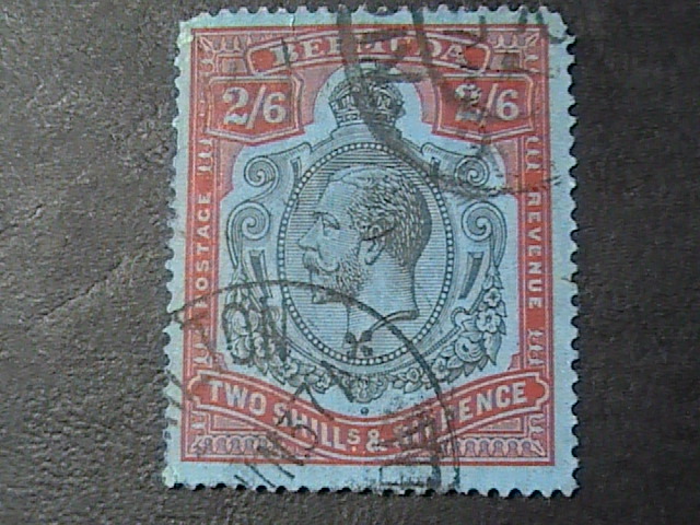 Bermuda # 95-Used--Single----Red & Black on Blue Paper---1927(Lotc ...