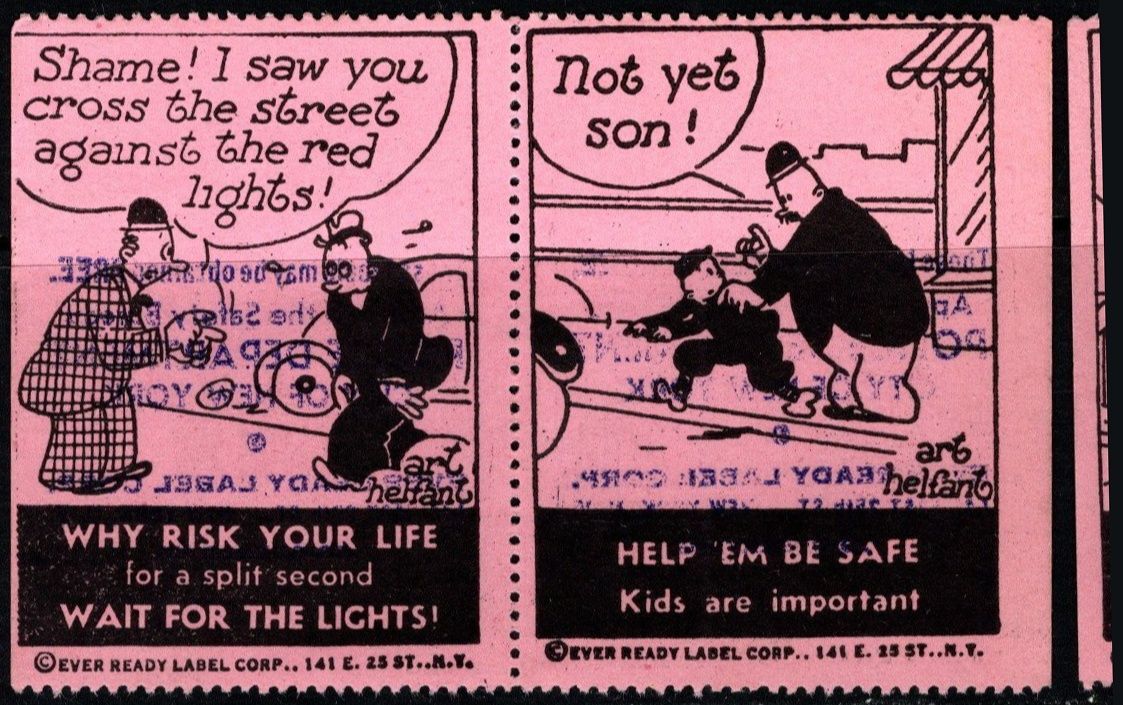 1940's US Cinderella Ever Ready's NYPD Traffic Safety Stickers Set ...