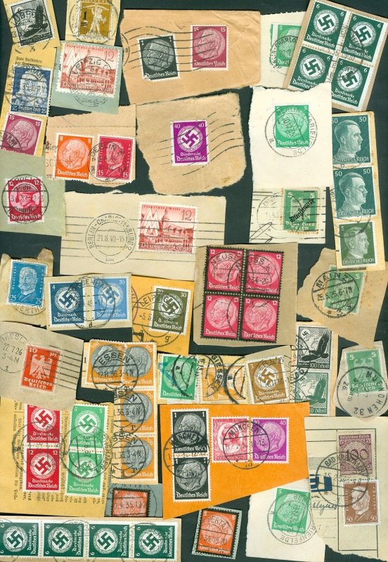 Germany. 1920-30-40is. Lot On Paper. All Stamps Shown In The Scan ...