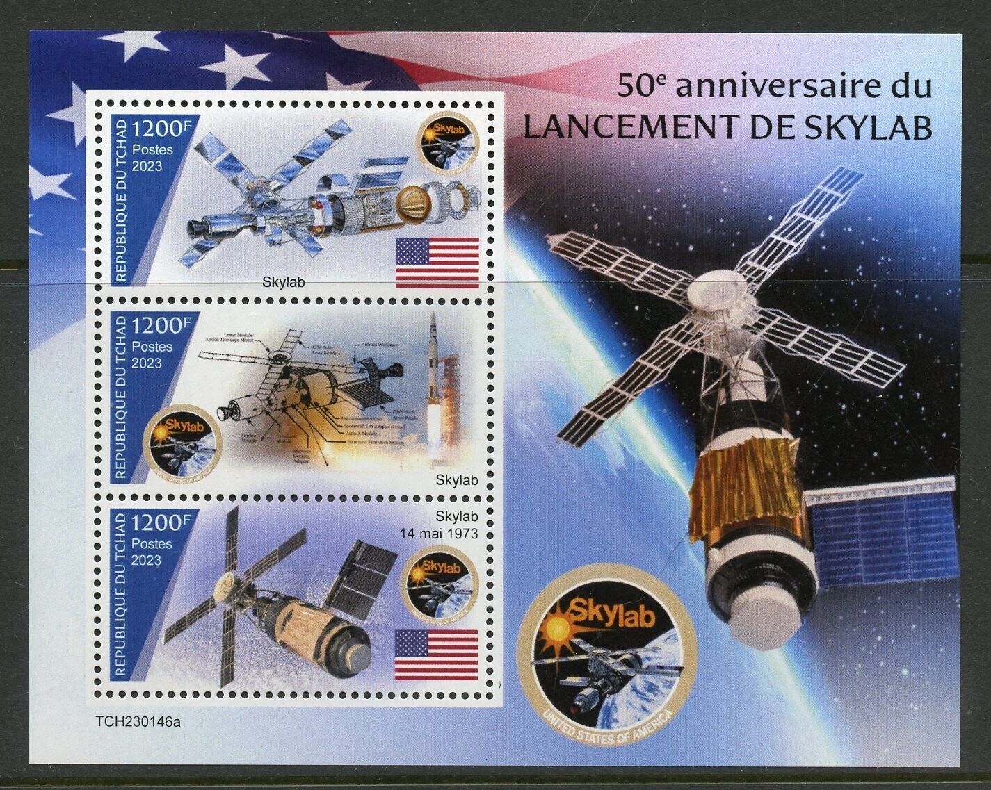 Chad 2023 50th Anniversary of the Skylab Launch Sheet Mint Never Hinged ...