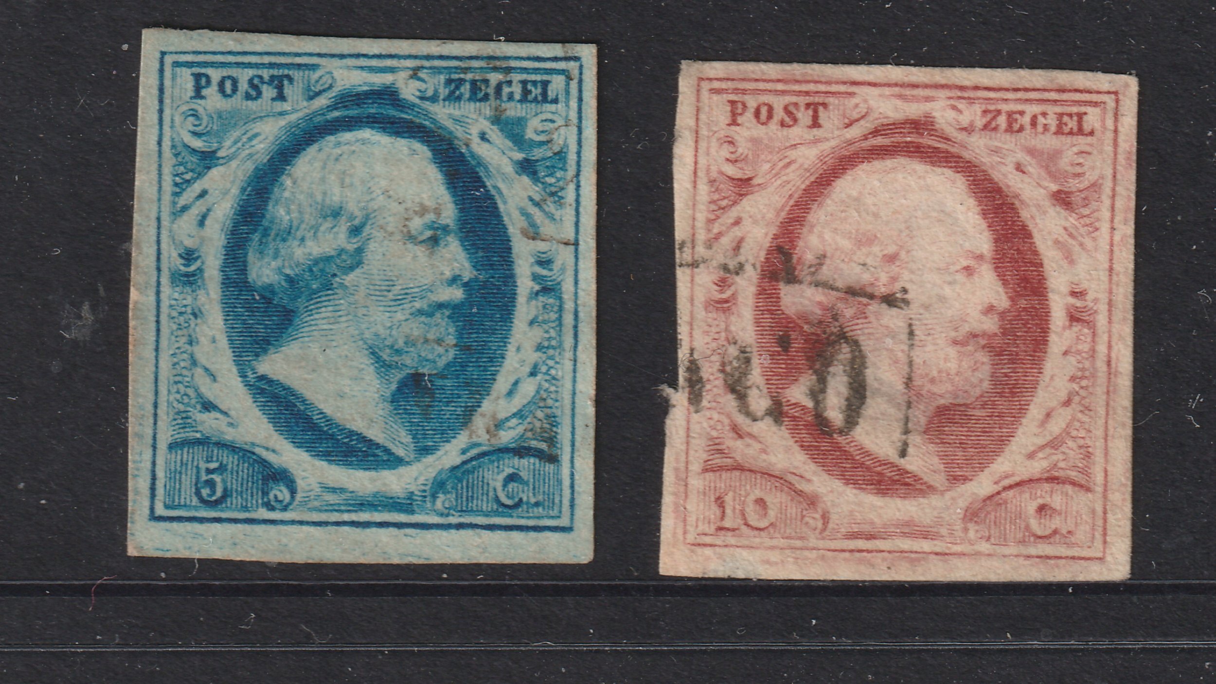Netherlands the imperf 5c & 10c used both 4 margins | Europe ...