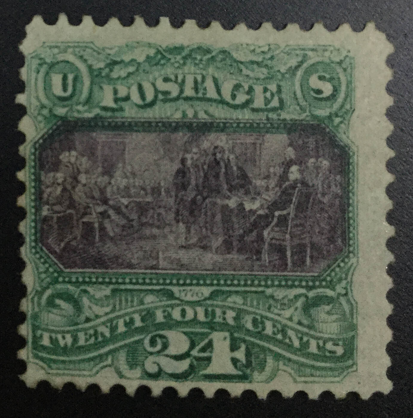 US Stamps #120 Grilled Mint OG LH Sound CAT. $8,000 LOT #76598 ...