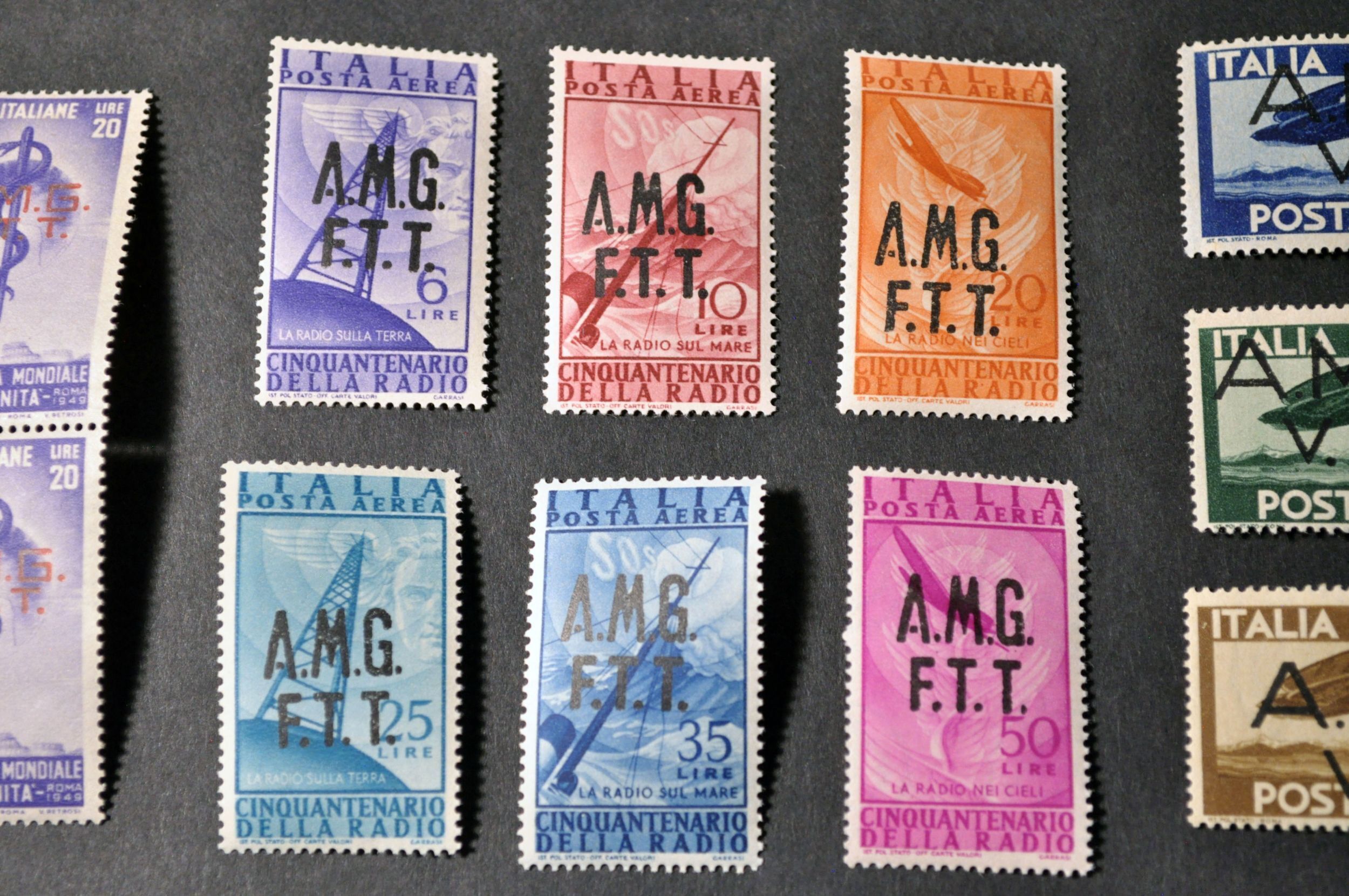 Italy AMG Mint Lot - Trieste sc# E4, 49 (block) C7-C12, J1-J6 (pairs ...