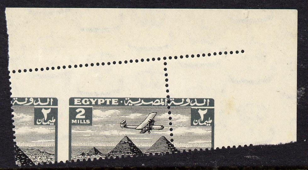 Egypt 1933 HP42 over pyramids 2m black & grey NE corn... | Middle East ...