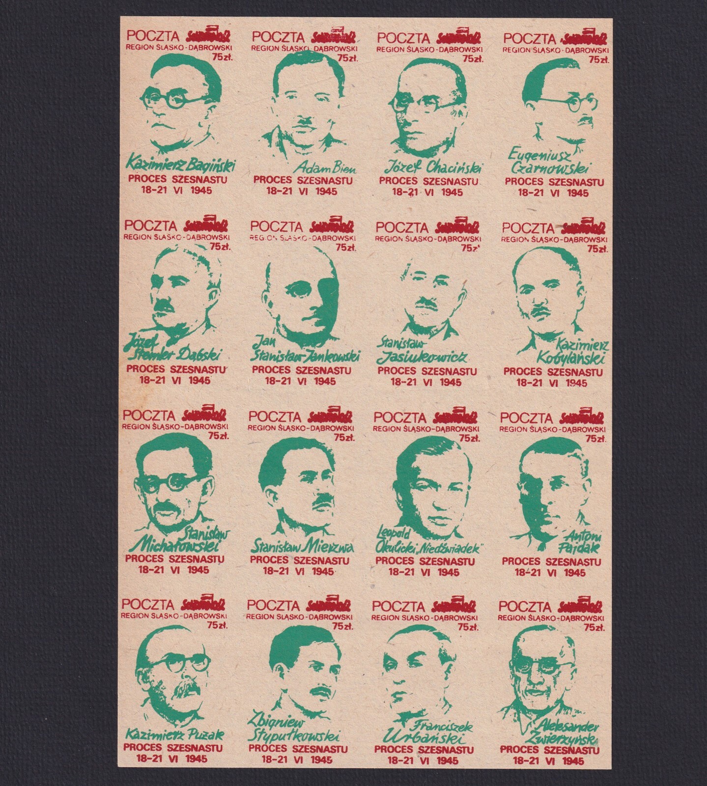 POLAND, Solidarity (Solidarnosc) labels, the process of the sixteen ...
