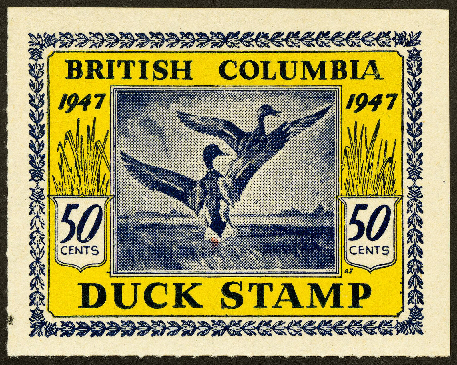 British Columbia Stamps Unused VF 1947 50¢ Duck Stamp | Canada, Stamp ...