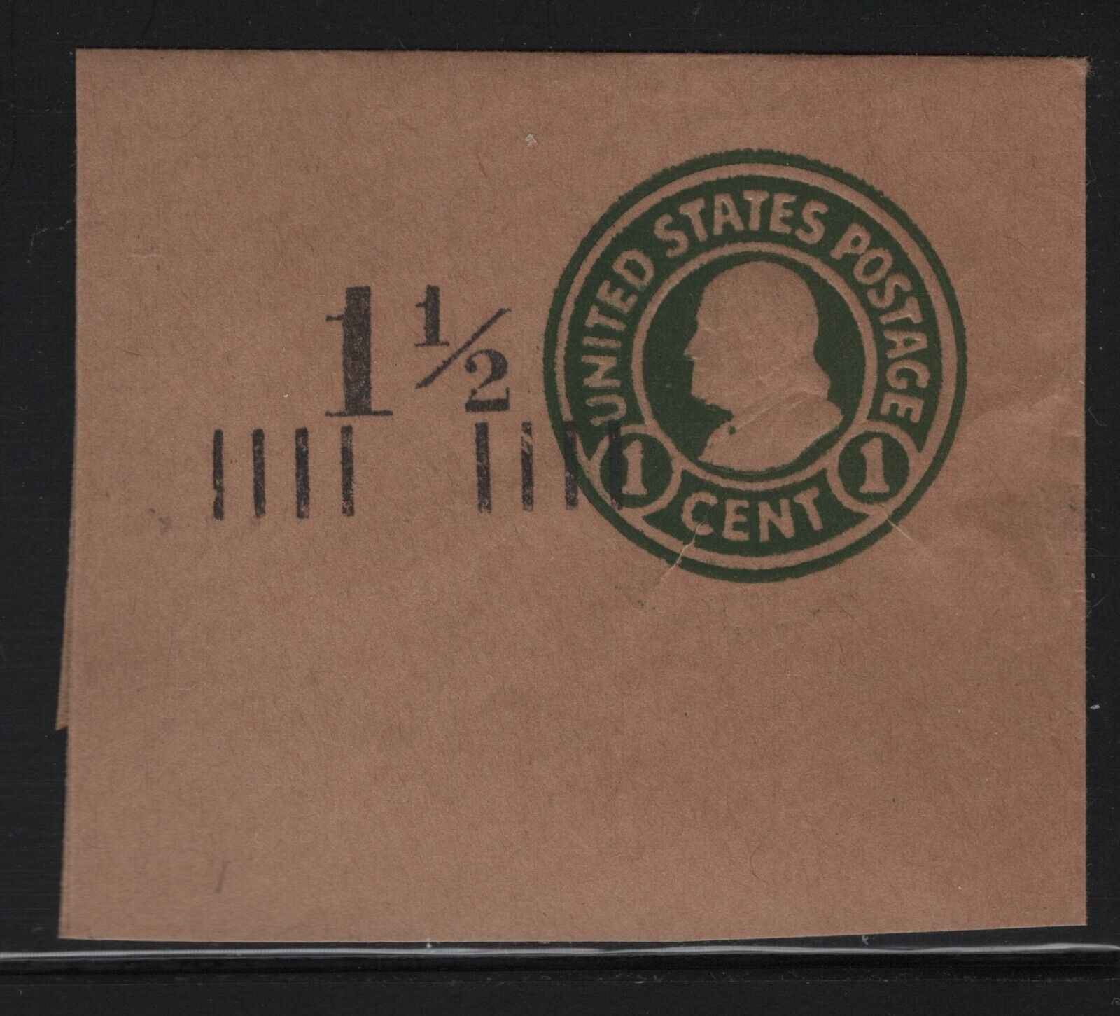 U501 XF unused full corner cut square with nice color cv $ 65 ! see pic ...