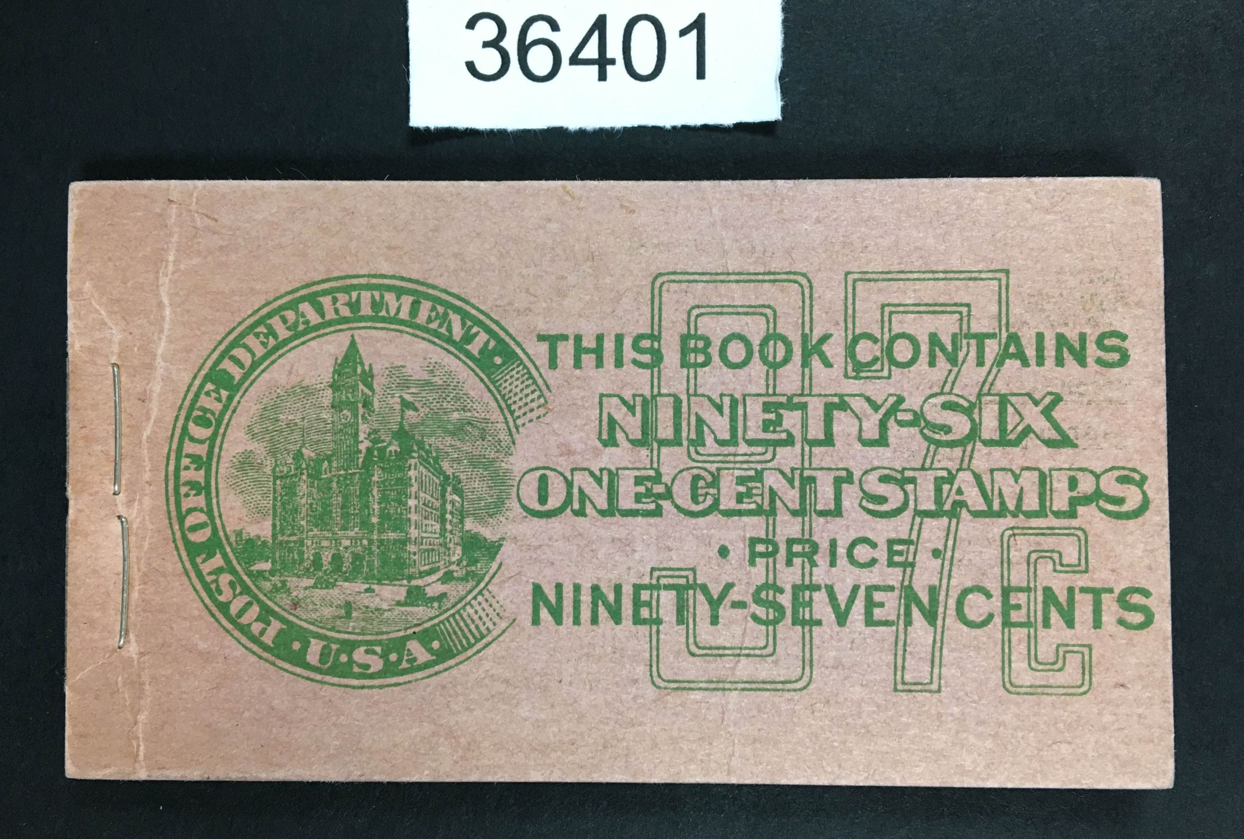 US Stamps # Bk54 Complete Unexploded Booklet Mint OG NH $85 LOT #36401 ...