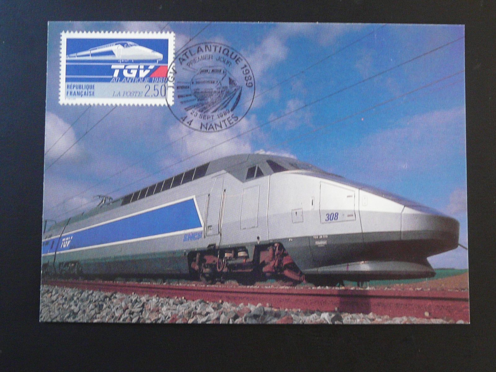 railroads train TGV maximum card 1989 | Europe - France & Colonies ...