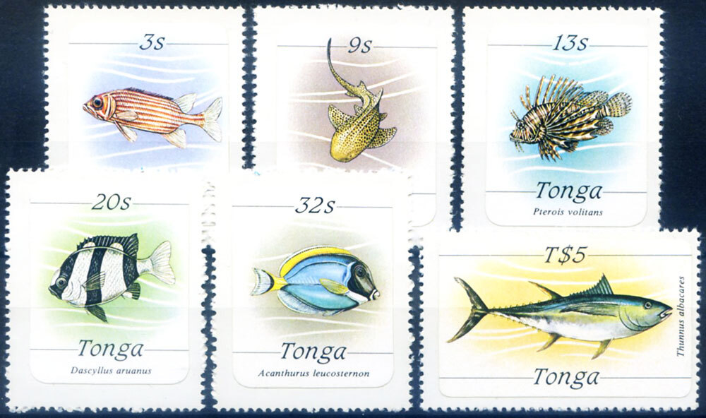 Definitive. Fauna. 1984 Fish. | Australia & Oceania - Tonga, Stamp ...