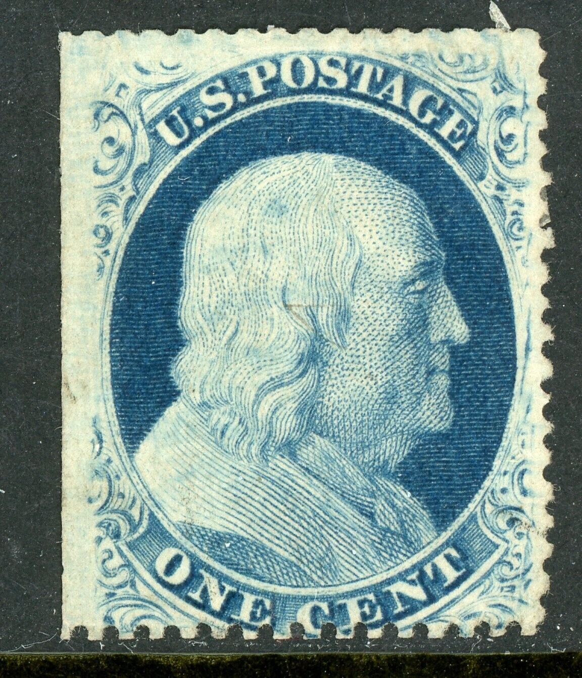 USA 1857 Franklin 1¢ Ultramarine Type V Scott #24 Unused G541 | United ...