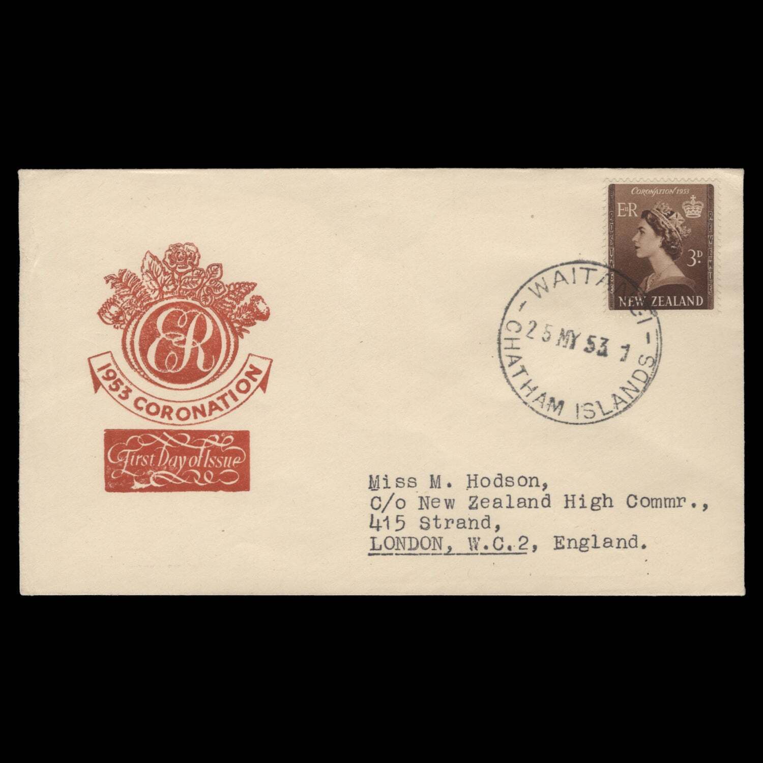 New Zealand 1953 (FDC) 3d Coronation, WAITANGI | Australia & Oceania ...