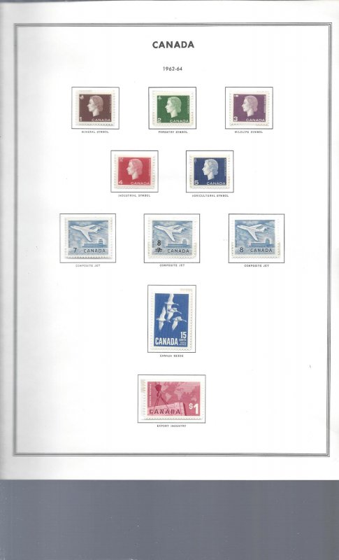 Canada 8 pages from 1957 to 1963 85ea Stamps OGNH - See scans and ...