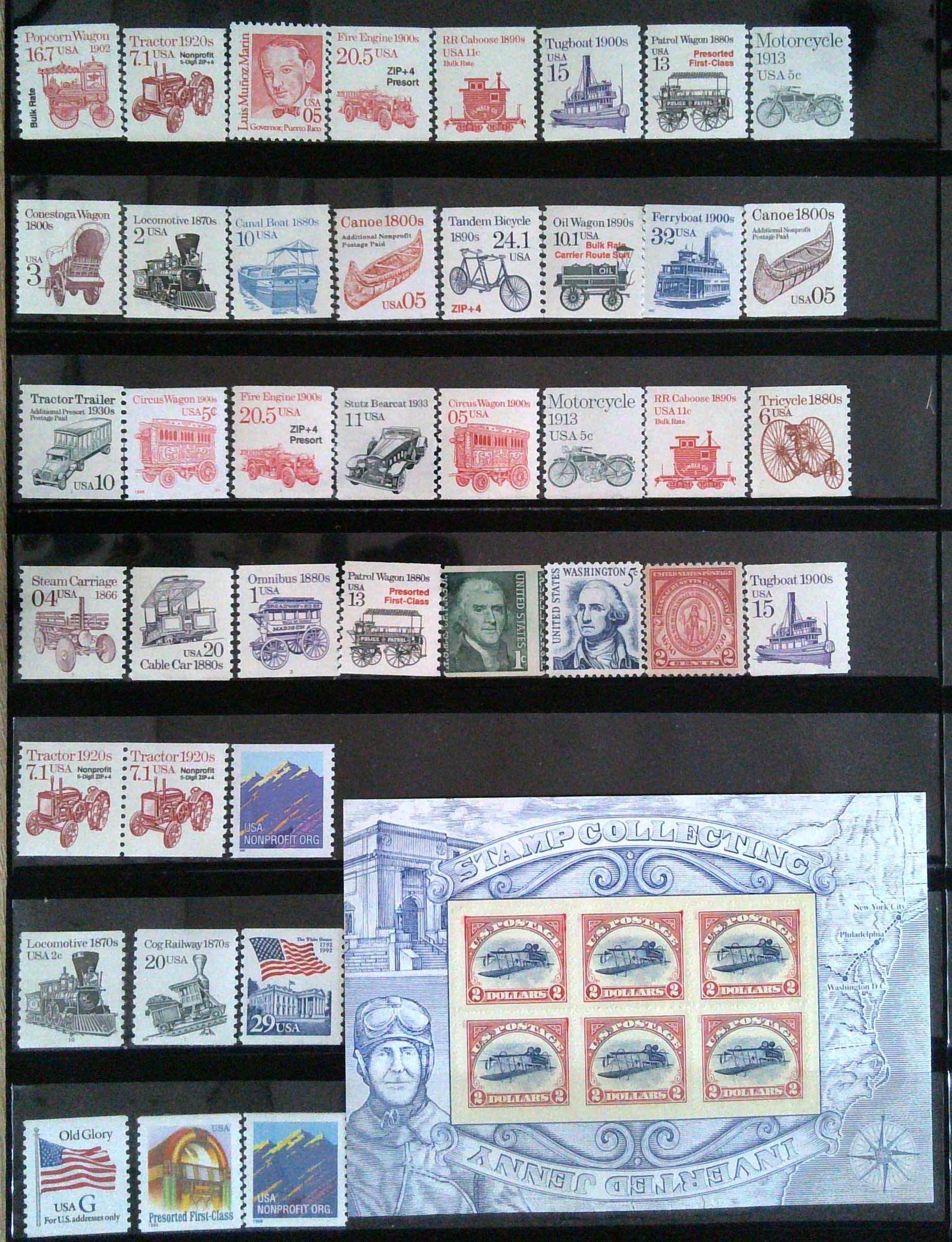 US Starter Collection including FoB Lot with P# Blocks of 4 - Unused ...