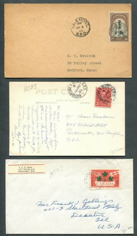 Canada R.P.O. Cancel Covers, Cards, Facing Slips | Canada, Stamp / HipStamp