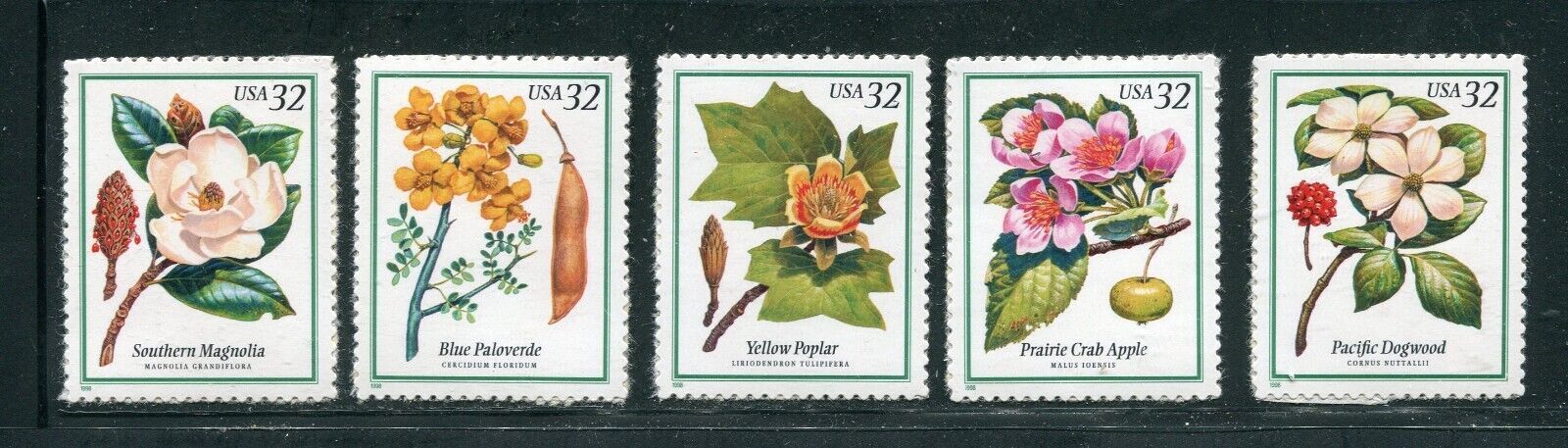 3193 - 3197 Flowering Trees of North America All 5 Single 32¢ Stamps ...