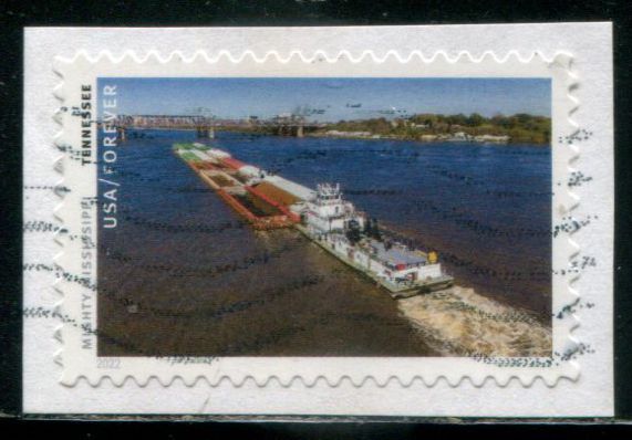 5698h US (58c) Mighty Mississippi SA, used on paper | United States ...