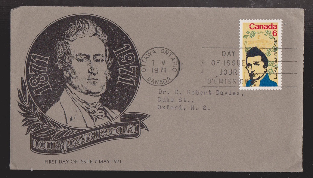 CANADA FDC Scott 539 - Louis Papineau Political Reformist- Elliott ...