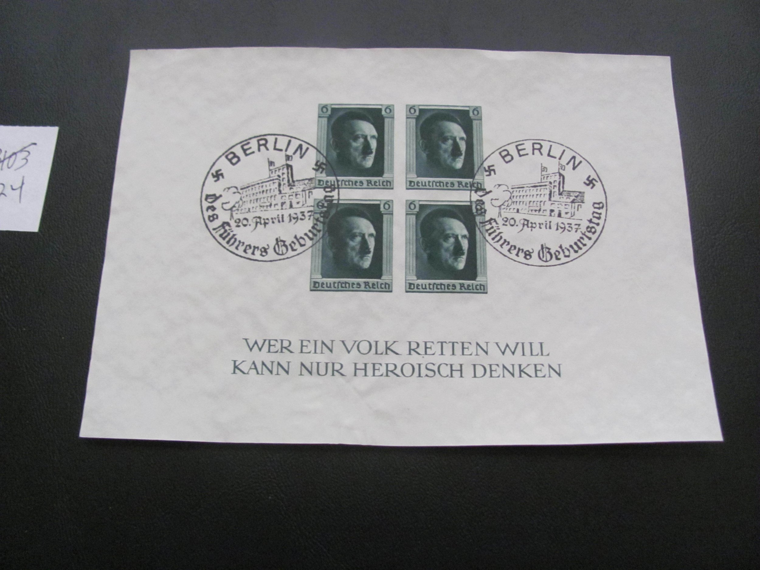 Germany 1937 Used B103 SS Swastica Cancel XF (124) | Europe - Germany ...