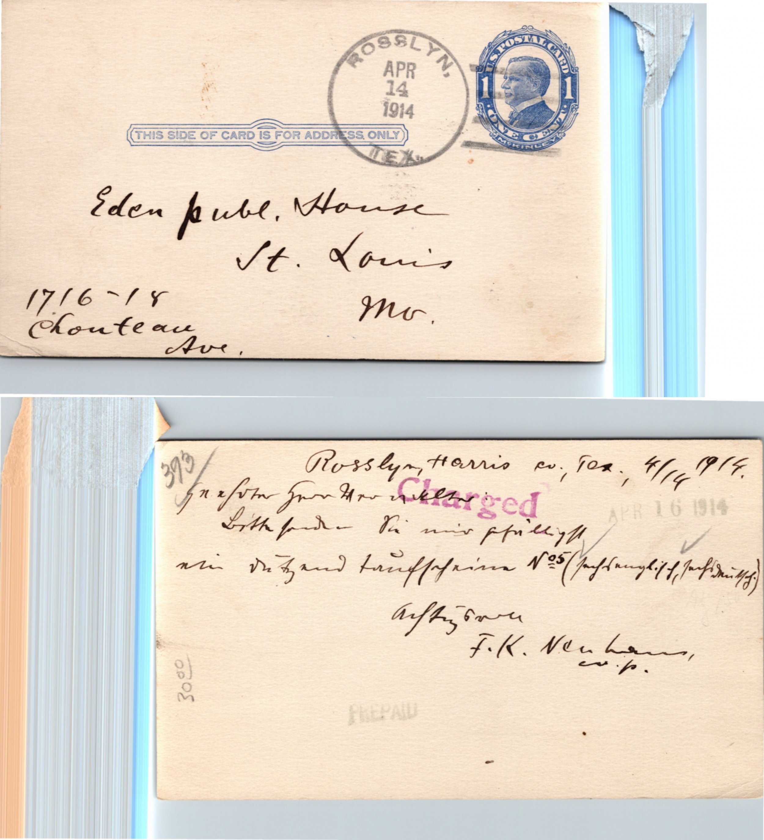 Rosslyn, Harris County, DPO Dead Post Office 1911-1917 ( Postal History ...