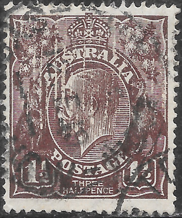 Australia 24 Used - George V - Tin Shed Flaw - Inverted Watermark ...