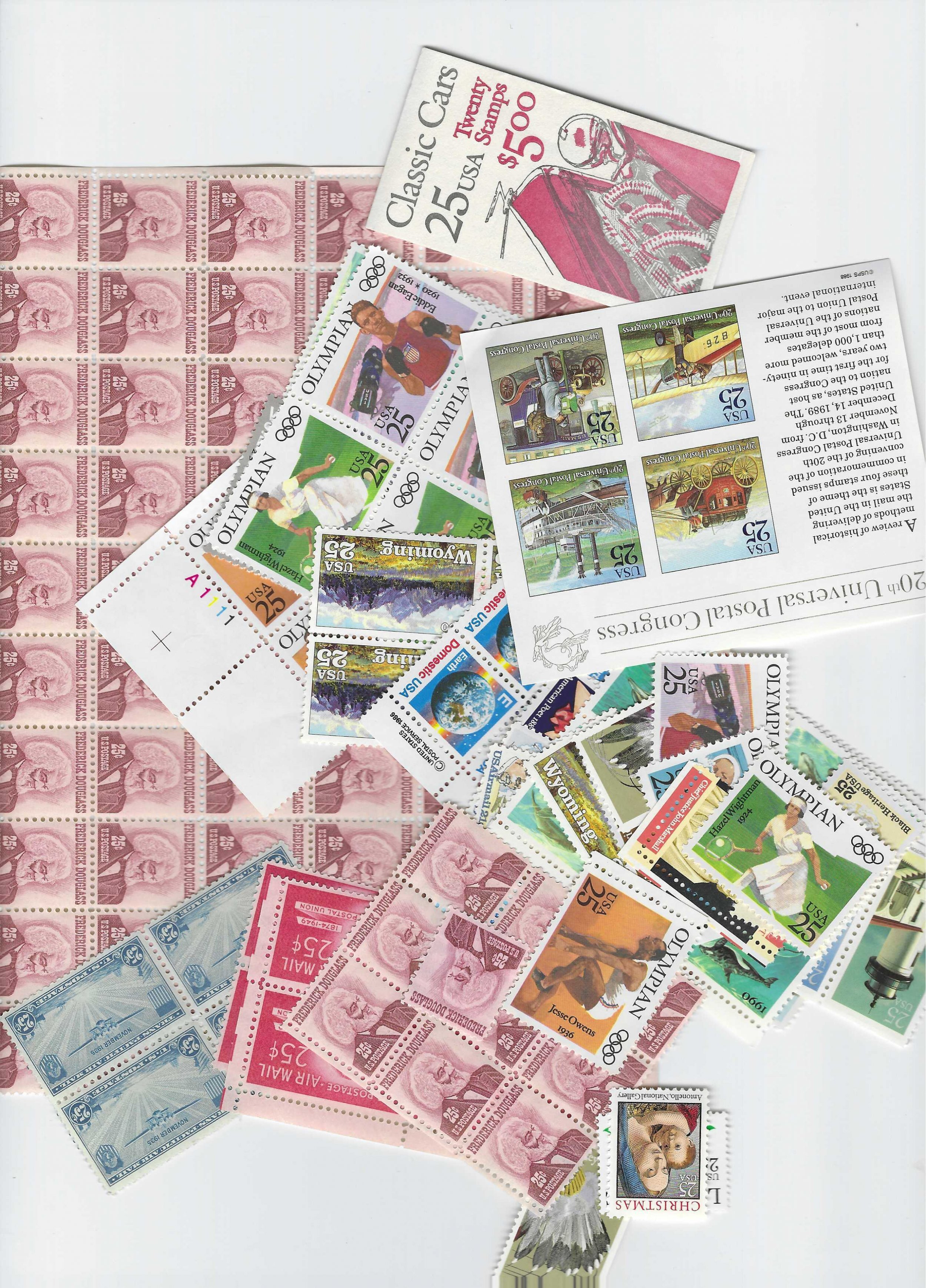 $50 Postage - 25c Values Full GUM IST Class Stamps | United States ...