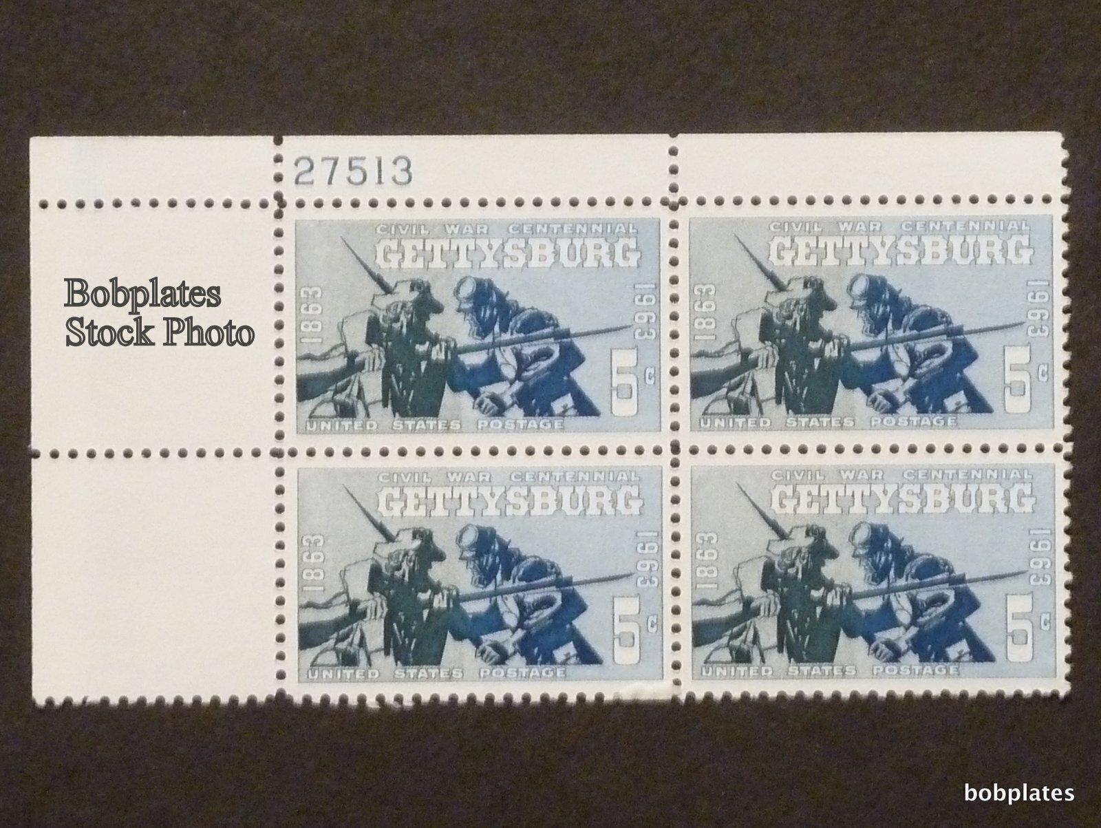 BOBPLATES #1180 Gettysburg Plate Block F-VF H ~ See Details for #s/Pos ...