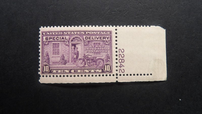 #E15 10c Post Office Motor Cycle Special Delivery Plate # Single MNH OG ...