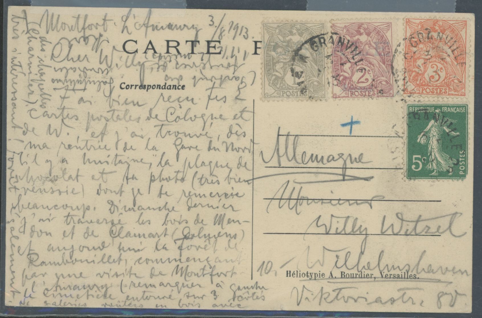 France 1913 PPC to Germany | Europe - France & Colonies, Stamp / HipStamp