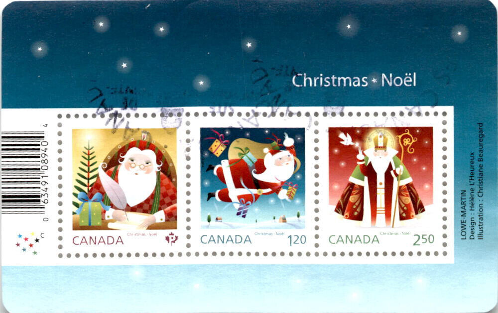 Canada, Postage Stamp, #2796, 2796a-c, 2797 Used, 2014 Christmas ...