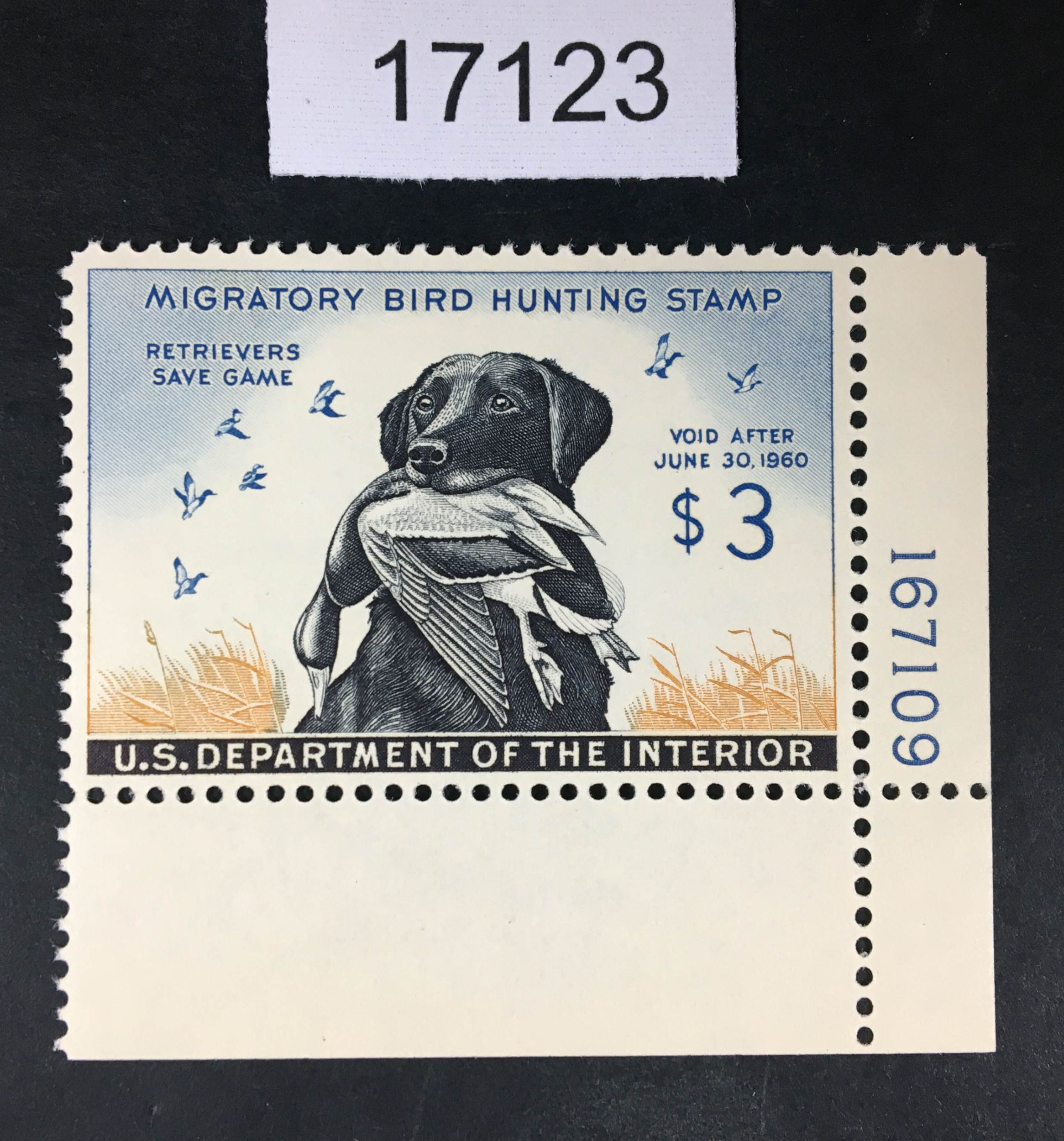 US Stamps # Rw26 Plate Single Duck Mint OG NH VF $125 LOT #17123 ...