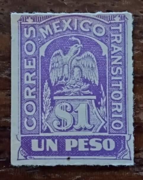 Mexico stamp 1914 Coat of Arms violet unused with no gum good as seen ...