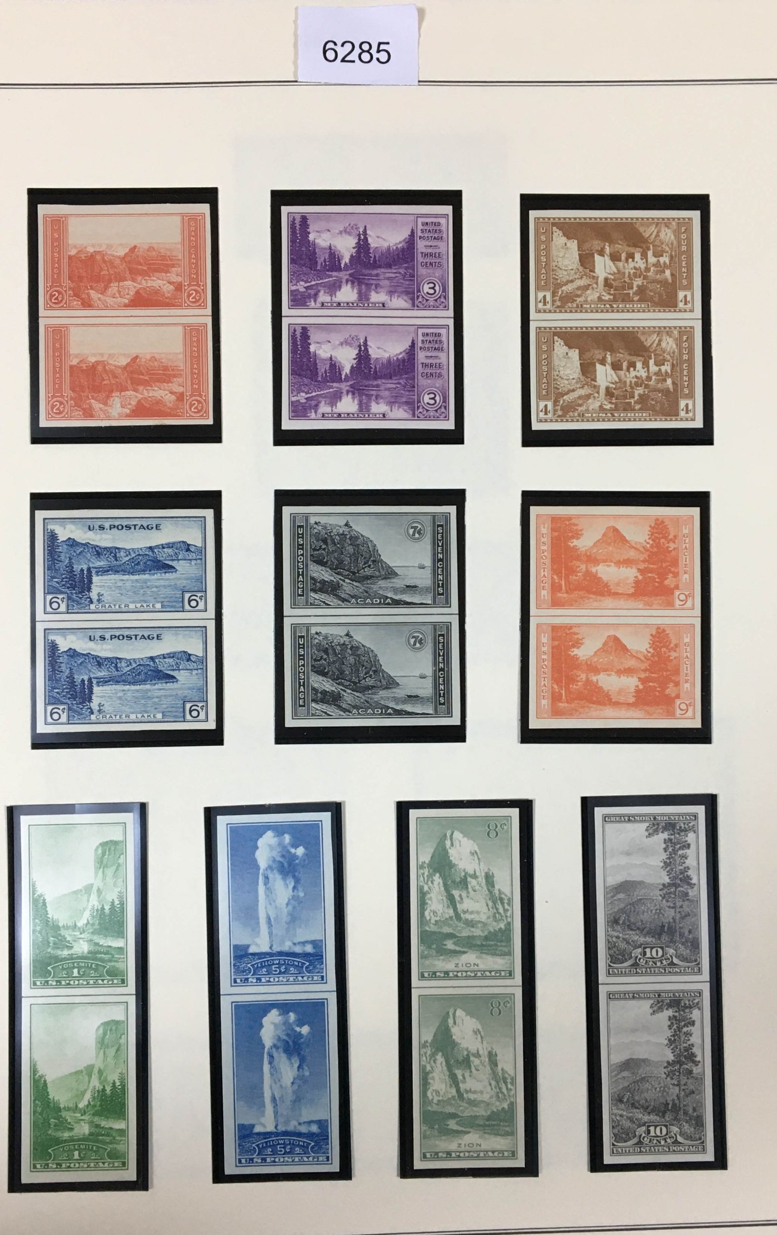 US Stamps # 756-765 Line Pairs Mint NH CAT. $39 LOT #K 6285-6 | United ...