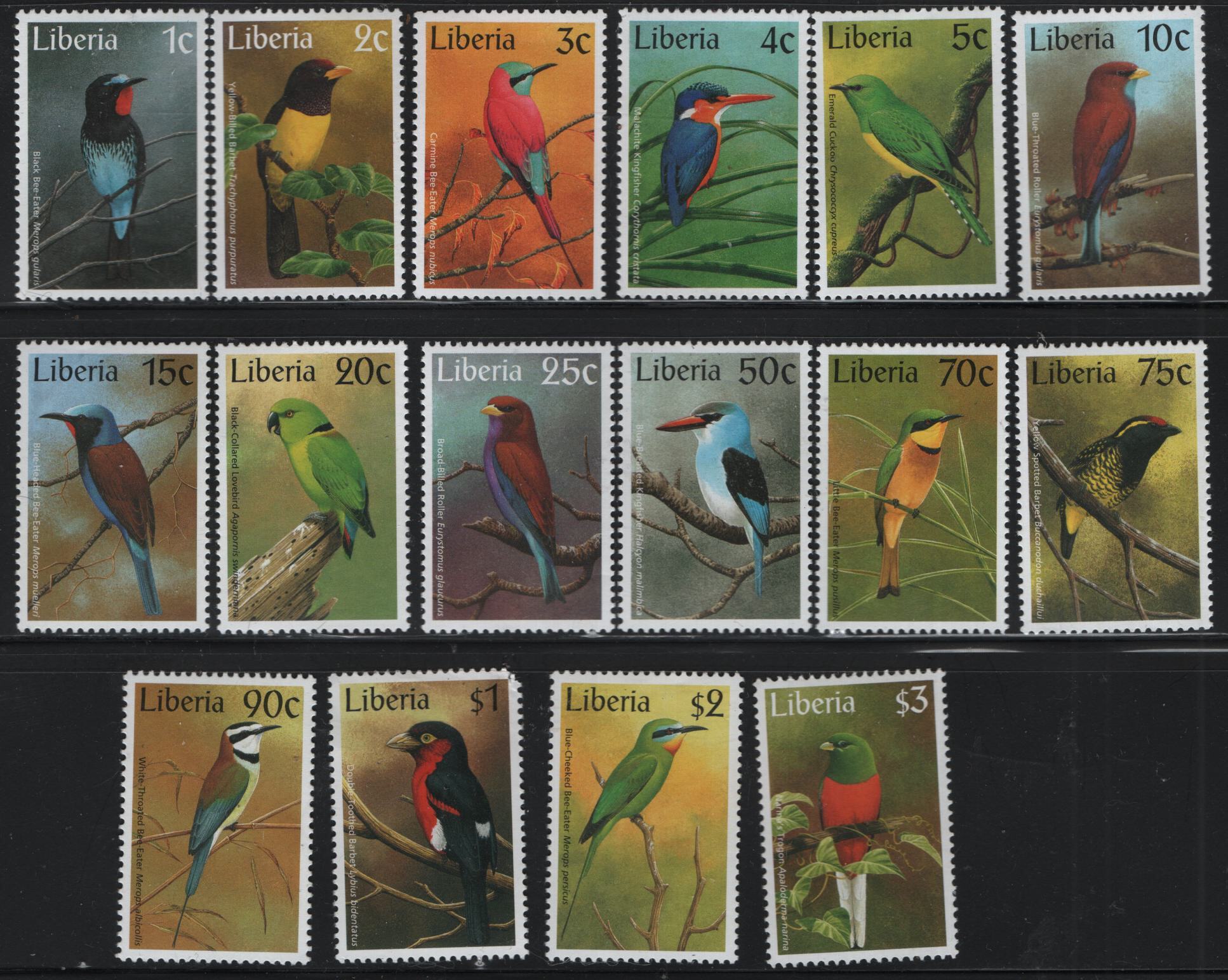 Liberia, 1278-1293 MNH SET of 16 Birds | Caribbean - Grenada, General ...