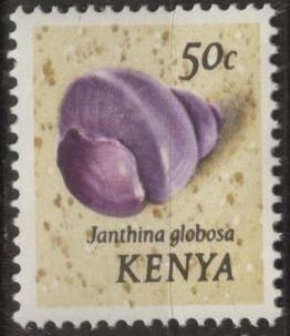 Kenya 42 (mnh) 50c seashells: violet sailor (1971) | Africa - Kenya ...