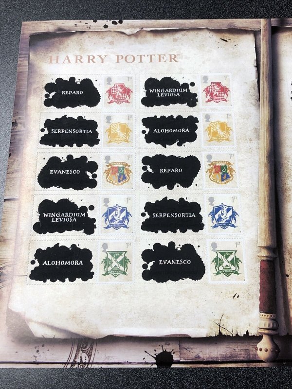 Great Britain Harry Potter & First Class Stamp Sheet Of 20 Mint Never ...