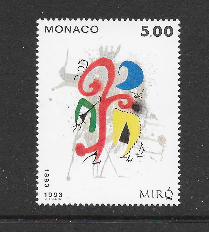 Monaco - Clearance #1887 Art-Joan Miro MNH | Europe - Monaco, General ...