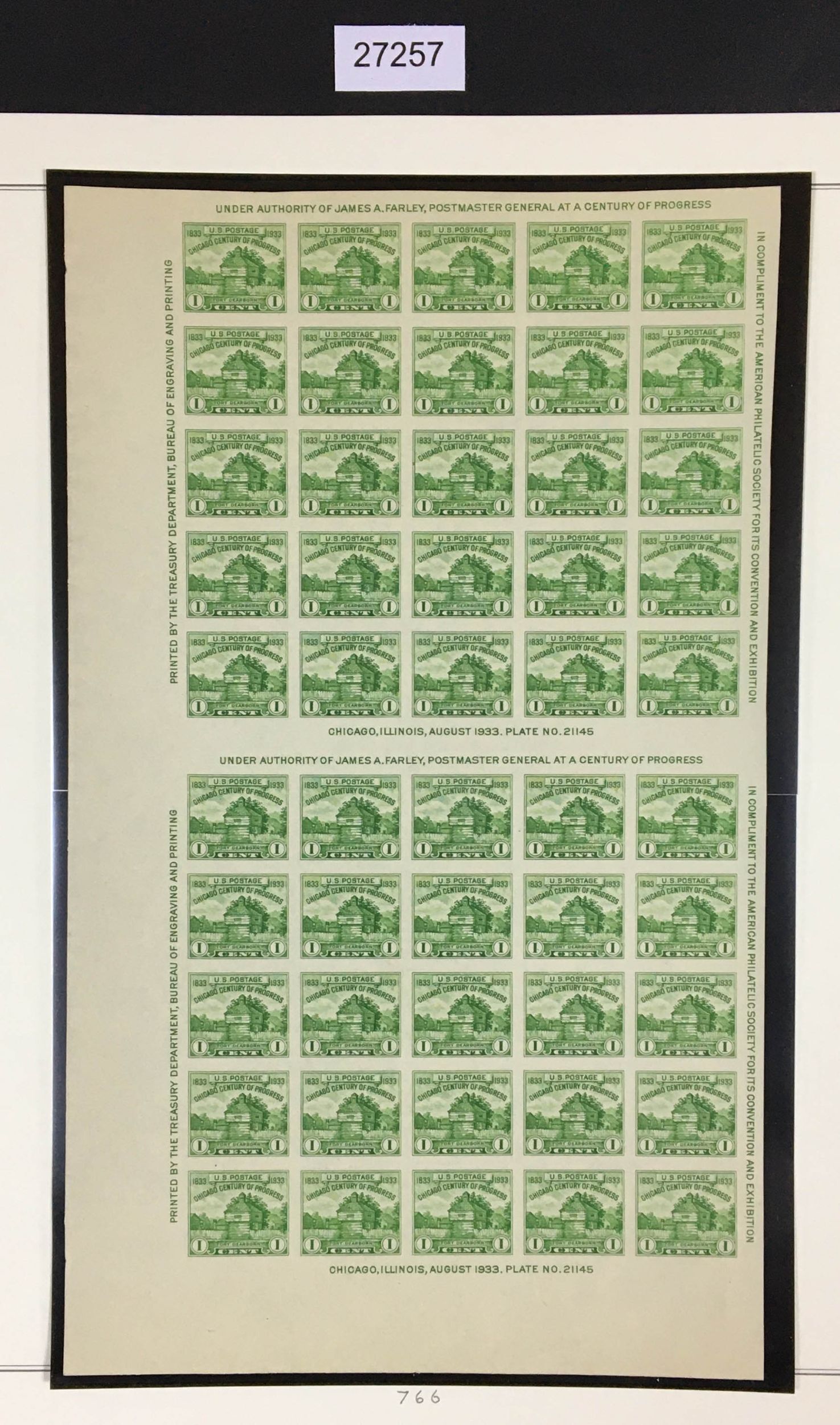 US Stamps # 766 Sheet Block of 50 Unused NO GUM $75 LOT #27257 | United ...