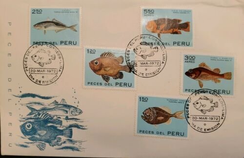 O) 1972 Peru, Fish, Popeye Cataluta, Guadara, Jacks, Pontinus, Hogfish ...