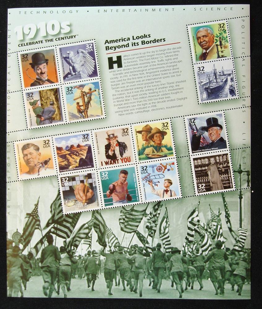 US #3183 MNH Sheet of 15 Celebrate the Century-1910s SCV $10.00 ...