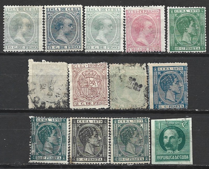Collection LOT 15449 Cuba 13 AC Stamps 1877+ Cv+$13 | Caribbean - Cuba ...
