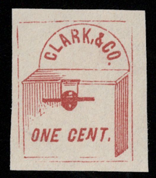 US #Local 48L VF/XF mint no gum, Clark and Co, red on white, sold as is ...