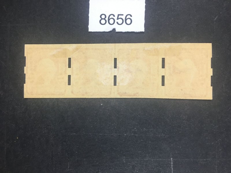 US # 320b Mint OG H Line Strip of 4 Scarlet Schermack Type-Iii $175 LOT ...