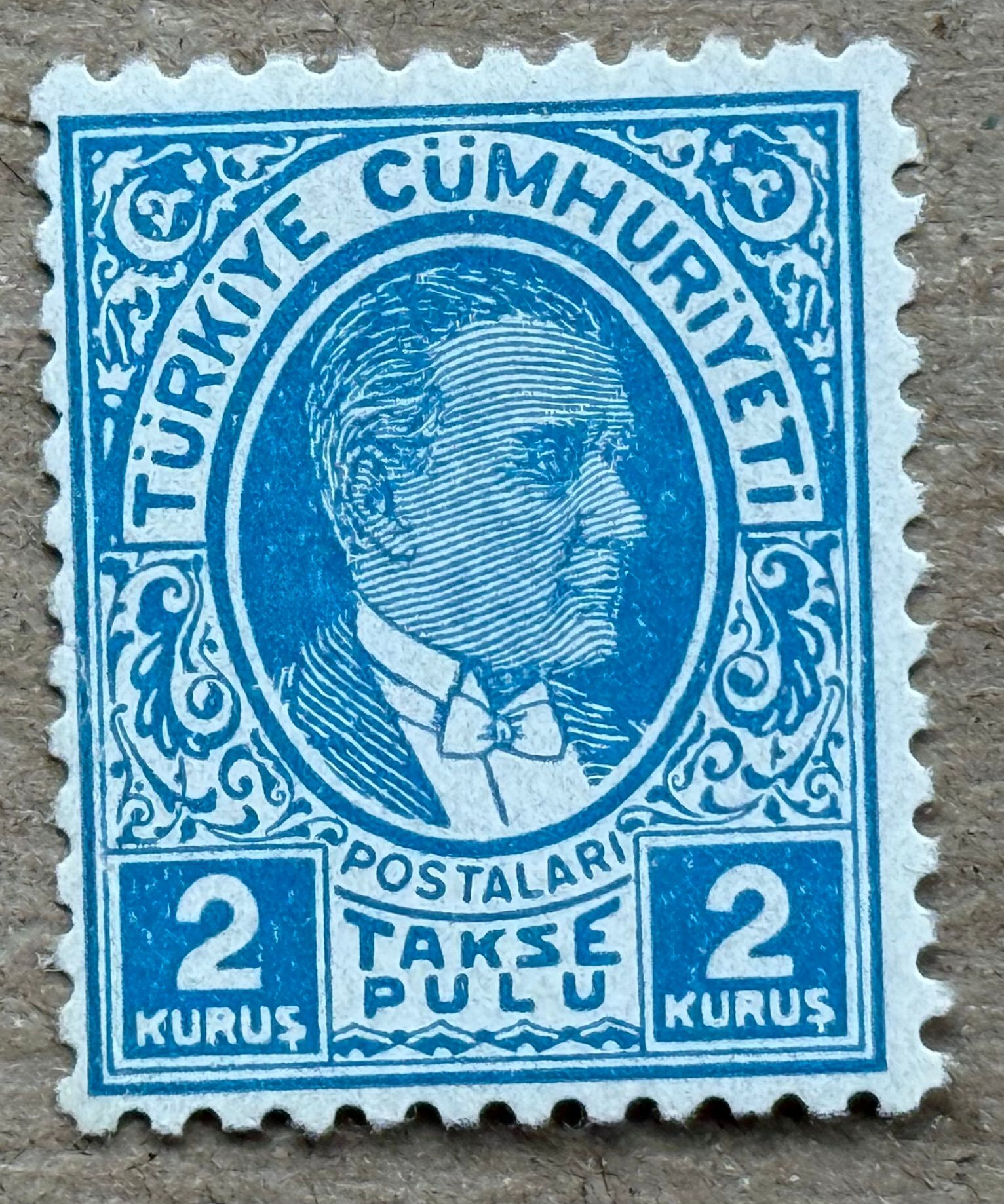 Turkey 1936 2k Ataturk due, unused. Scott J98, CV $0.40 | Europe ...