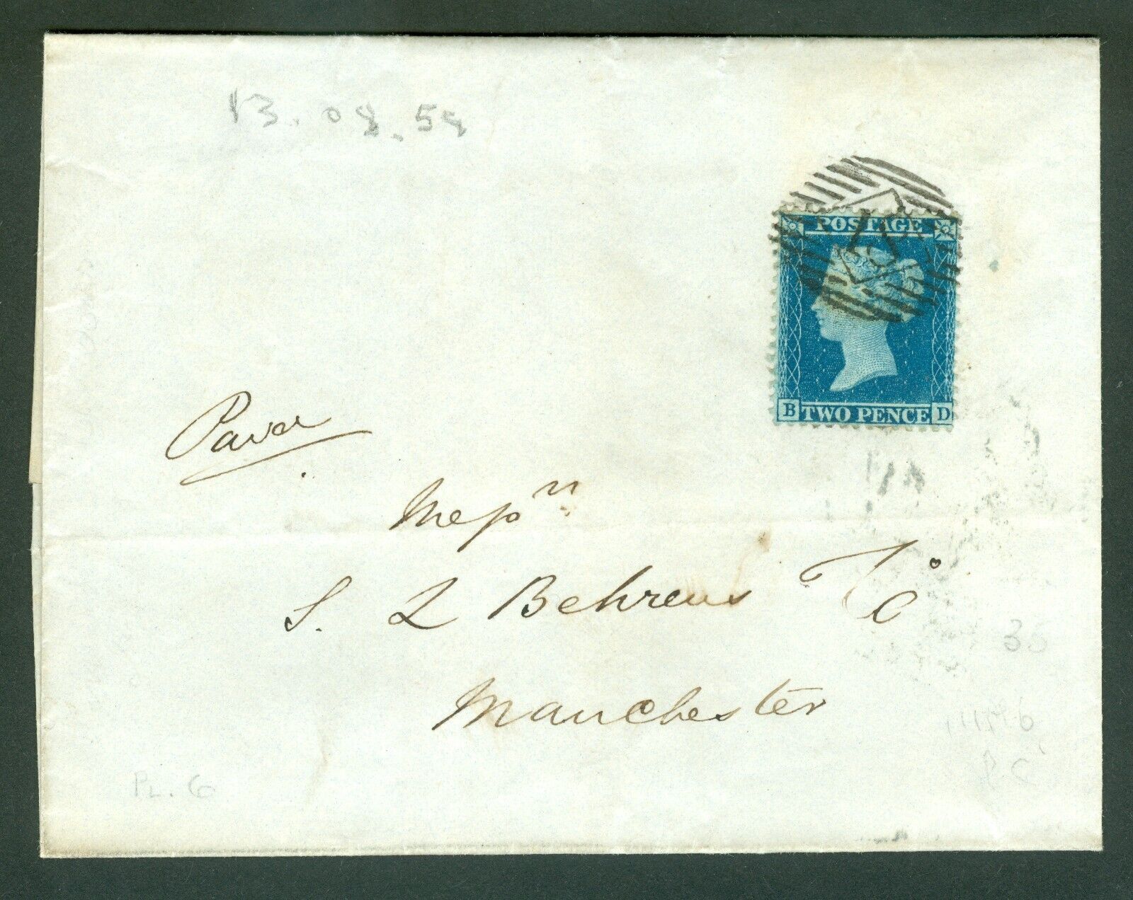 SG 35 2d blue plate 6 tied to clean entire wrapper by a crisp London ...